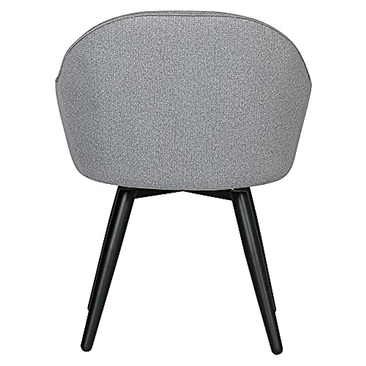 Studio Designs Home Dome Upholstered Swivel Dining, Office Grey Accent Chair with Arms and Metal Legs, 24" W x 23" D x 32.5" H, Heather Gray