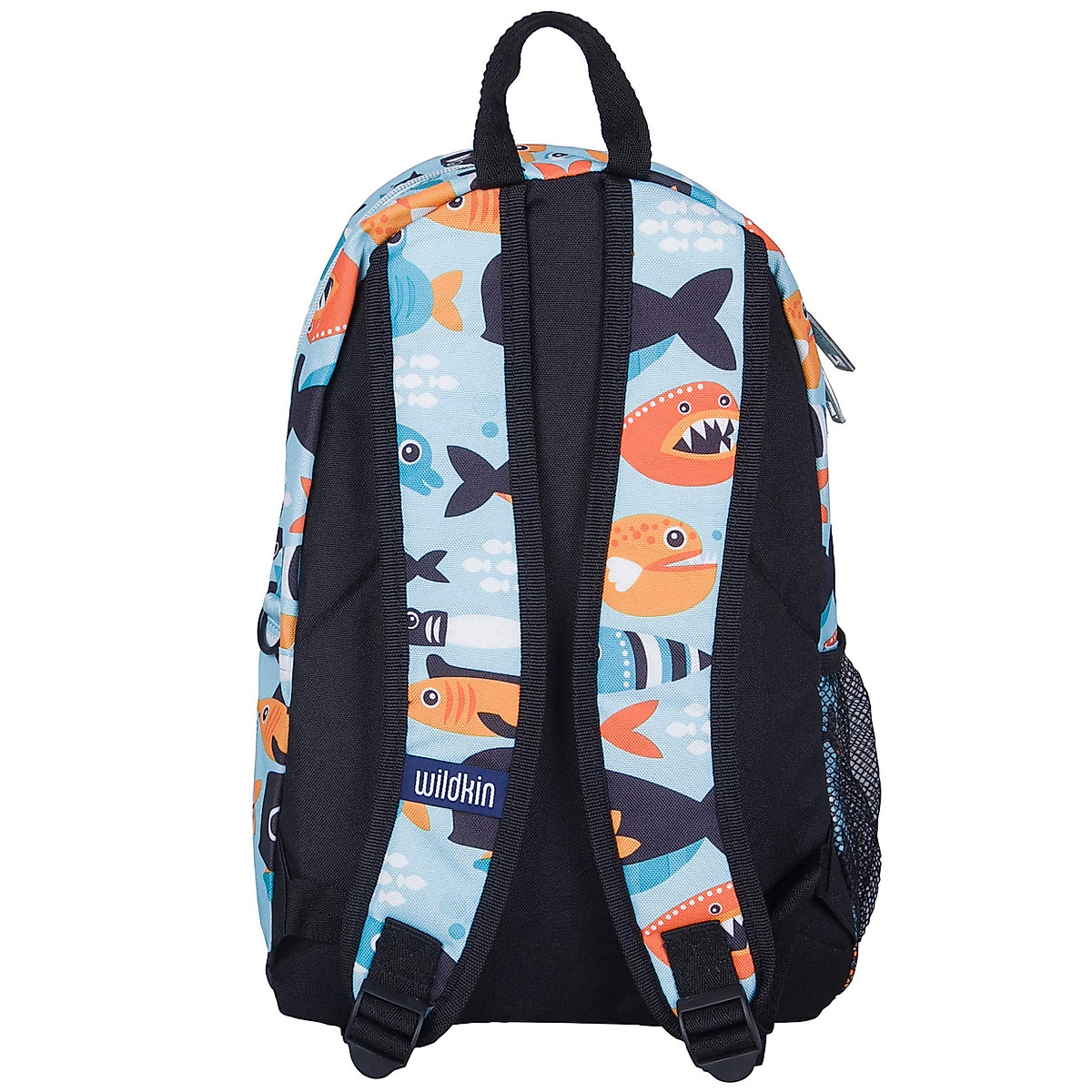 Wildkin 15-Inch Kids Backpack for Boys & Girls, Perfect for Early Elementary Daycare School Travel, Features Padded Back & Adjustable Strap (Big Fish)
