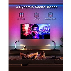 HCYHNB LED Desk/Task Lamp for Home Office, 600LM Eye-Caring Reading Light, 360°Rotatable Swing Arms, Dimmable Table Lamp with Atmosphere Lighting for Desk Bedside