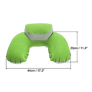 PATIKIL Travel Neck Pillow, U Shaped Pillow Portable Head Neck Support Travel Neck Flight Pillow with Storage Pouch for Airplane Train Office, Green