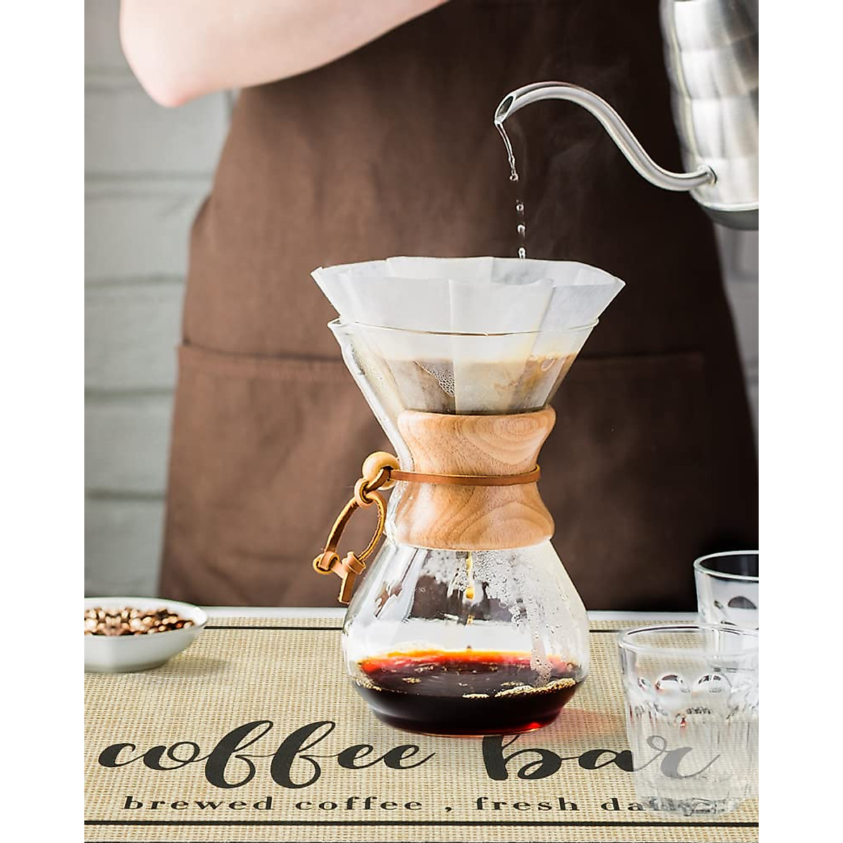 TCHDIO-Coffee Mat-Hide Stain Absorbent Rubber Backed Quick Drying Mat for Kitchen Counter-Coffee Bar Accessories Dish Drying Mat Fit Under Coffee Maker Coffee Machine Coffee Pot Espresso Machine