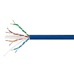 Monoprice Cat6A Plus Bulk Ethernet Network Cable - Pure Bare Copper, 650MHz, UTP, Solid, Riser-Rated (CMR), Flame-Retardant, Spool in The Box, 23AWG, 10G, 1000 Feet, Blue