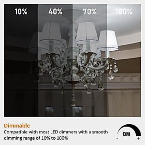 Maelsrlg E11 LED Bulb Dimmable, 50W Equivalent, Daylight 6000K, T4 Mini Candelabra LED Bulb, E11 Base, 5W 580 Lumen, 5-Pack