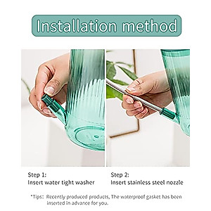 COTREPY Watering can, Long Nozzle, Watering Indoor Garden Plants, Modern Large Watering Globes, 1L (42.3fl Oz, 0.26 Gal), Suitable for Plants, Flowers, Bonsai, Gardens and Micro Landscapes(Green)