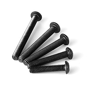 NIULUNBAO M4 x 30mm 35mm 40mm 45mm 50mm Button Head Socket Cap Screws Bolts, 10.9 Grade Alloy Steel Metric, Black Oxide Finish, Allen Hex Drive, Machine Fully Threaded, Assortment Kit 50PCS