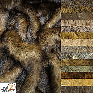 Faux Fake Fur Animal Short/Long Pile Coat Costume Fabric (Wolf Series) Sold by The Yard DIY Scarfs Rugs Accessories Fashion (Honey Wolf)