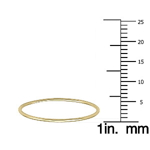 Skinny Thin Domed Stackable 14K Yellow Gold Band (.75 mm)