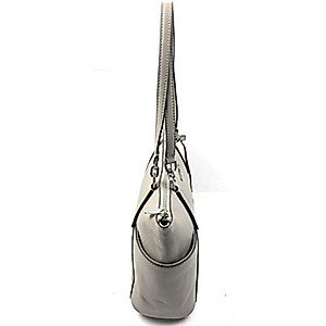 Michael Kors Bedford Large East West TZ Tote (Pearl Grey)