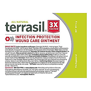 Terrasil Wound Care - 3X Faster Healing, Infection Protection Ointment for bed sores, pressure sores, diabetic wounds, ulcers, cuts, scrapes, and burns (14 gram tube)