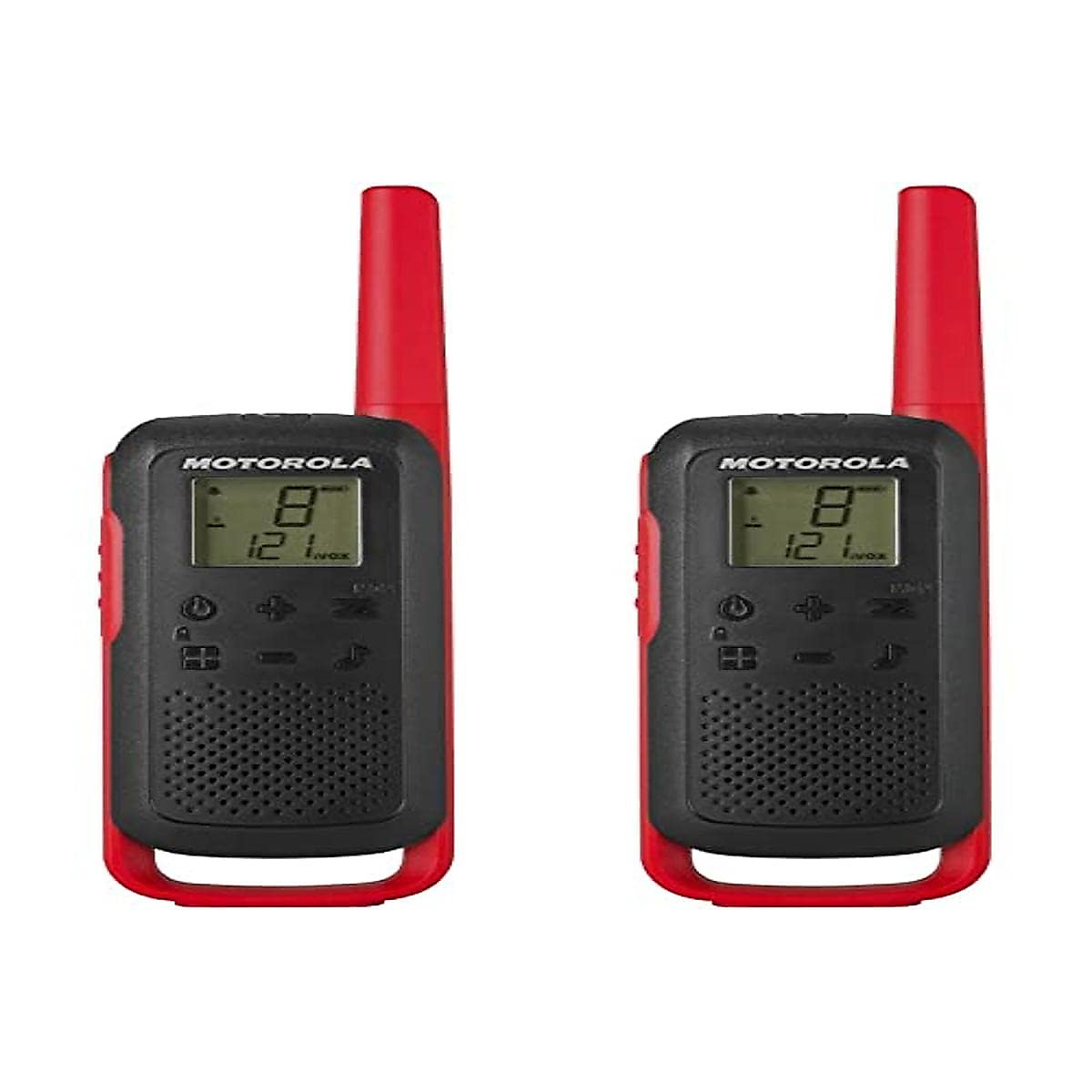 Motorola Solutions T210 Two-Way Radio Black W/Red Two-Pack