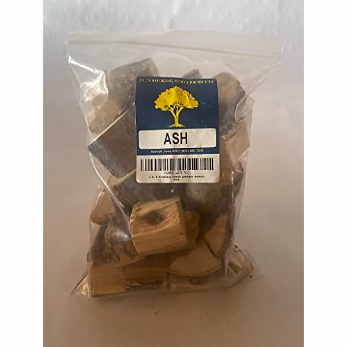 J.C.'s Smoking Wood Chunks - Gallon Sized Bag - Ash