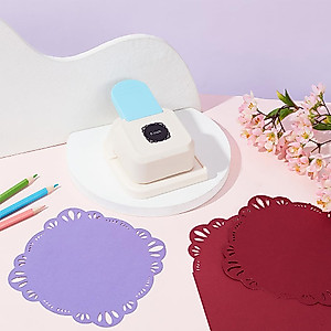 FINGERINSPIRE Paper Corner Punch 6 inch Full-Edge Paper Punch Raindrop Wreath Shape Embossing Punch Square Lever Action Craft Puncher for Photo Card Making Paper Cutter Scrapbooking Supplies