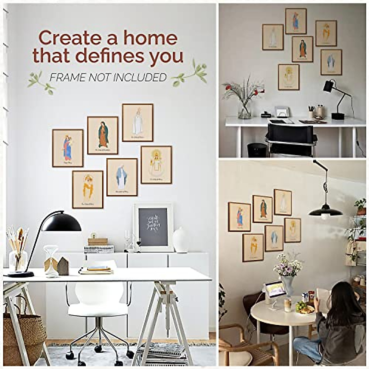 97 Decor Our Lady Of Guadalupe Image - Blessed Virgin Mary Art Print, Our Lady Fatima Body Portrait, Mother Mary Picture, Guadalupe Painting Artwork, Religious Catholic Art Poster (8x10 UNFRAMED)