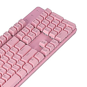 Pink Keyboard and Mouse Set, 104 Keys Mechanical Keyboard with 22 Lighting Effects, Ergonomic High Sensitivity Keyboard and Mouse Combo for Gaming, PC