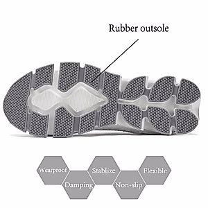 Men's Slip on Walking Running Shoes Blade Tennis Casual Fashion Sneakers Comfort Non Slip Work Sport Athletic Trainer White