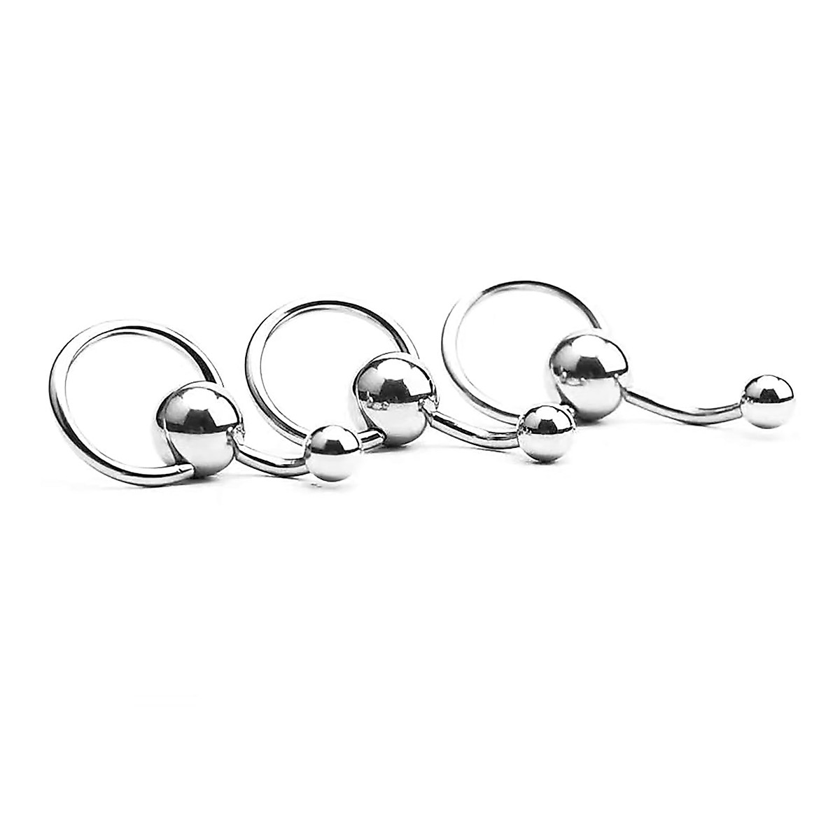 Detachable Circular Belly Button Rings 14G Surgical Stainless Steel Navel Barbell Stud Body Piercing