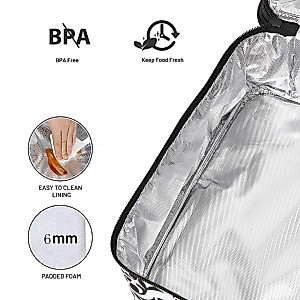FATOLXX Insulated Casserole Dish Carrier Bag - Food Carriers for Hot or Cold Travel Potluck Parties,Picnic,Cookouts,Beach(Grey Blue -1)