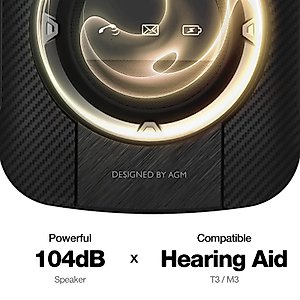 AGM M8 4G Rugged Flip Phone, Large Button Cell Phone for Seniors, Waterproof/Drop-Proof, SOS Side Key, Hearing Aid Compatible, Fast Dialing, 104dB Powerful Speaker, Big Keypad, Dual SIM, T-Mobile ONLY