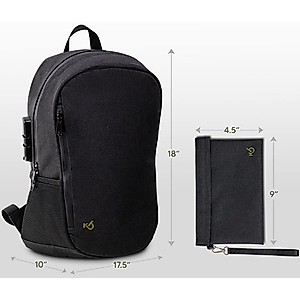 KEEP6 Backpack and Bag Set - Smell Proof with Lock for Men, Women, Kids, includes Minimalist Small Travel Odor Proof Bag, fits iPad and Macbook Air Laptop up to 13.3"