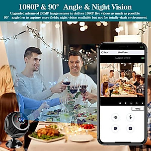 CALEHU Mini Spy Camera Wireless Hidden WiFi Nanny Cam Home Security Secret Cameras Small Surveillance Cam with Phone APP Live Remote Viewing Motion Detection Night Vision
