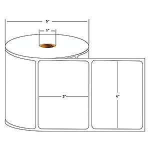 Brother Genuine RD005U1S Standard Die-Cut Labels, White Paper, 4 inch x 3 inch, Multipurpose, Direct Thermal, 980 Labels/Roll, 8 Rolls, 7,840 Total Labels