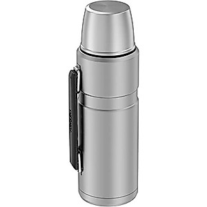 Thermos Stainless King 40 Ounce Beverage Bottle, Stainless Steel & Stainless King 24 Ounce Food Jar, Stainless Steel