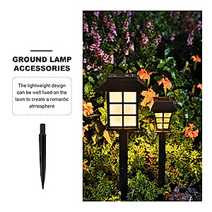 Replacement Lights Stakes Ground Spikes Solar Torch Light Stakes Replacement Garden Spikes Stake Outdoor Led Landscape Decoration for Garden Pathway Lights Black 20pcs Lawn Light