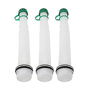 Jacksking Gas Spouts, 3 Sets of Replacement Gas Can Fuel Spout Cap Kit Garden Industrial Machinery Refuel Tool Gas Can Spout Gas Can Nozzle Assembly- Update Your Old Can(1L)