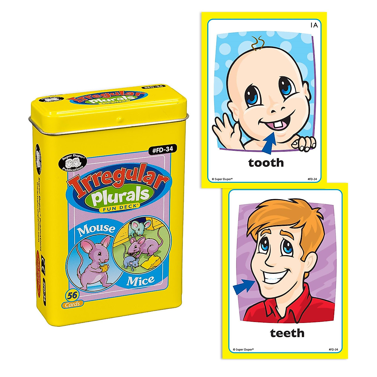 Super Duper Publications | Irregular Plurals Fun Deck Flash Cards | Educational Learning Resource for Children