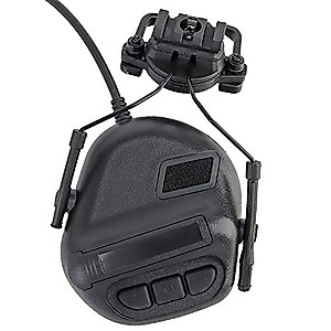 ATAIRSOFT tactical headset war unlimited power intercom with microphone waterproof headphones, no noise reduction function (BK)