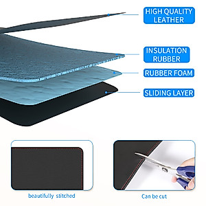 Kitchen Countertop Slider Mat,2 Pack Leather Sliding Coffee Mats for Kitchen Appliance, Heat Resistant Protector Mat Kitchen Slider Pads for Ninja Foodi Air Fryer,Coffee Maker, Blender (rose gold)