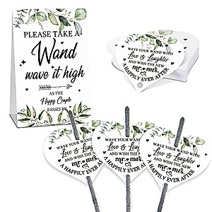 100 Pcs Wedding Sparkler Tags Heart Shape Wedding Wand Tags and 1 Pcs Wedding Sparkle Cards Sparkler Cards Tags Decor Sign for Wedding Anniversary Engagement Bridal Shower Cards Only (Fresh Style)