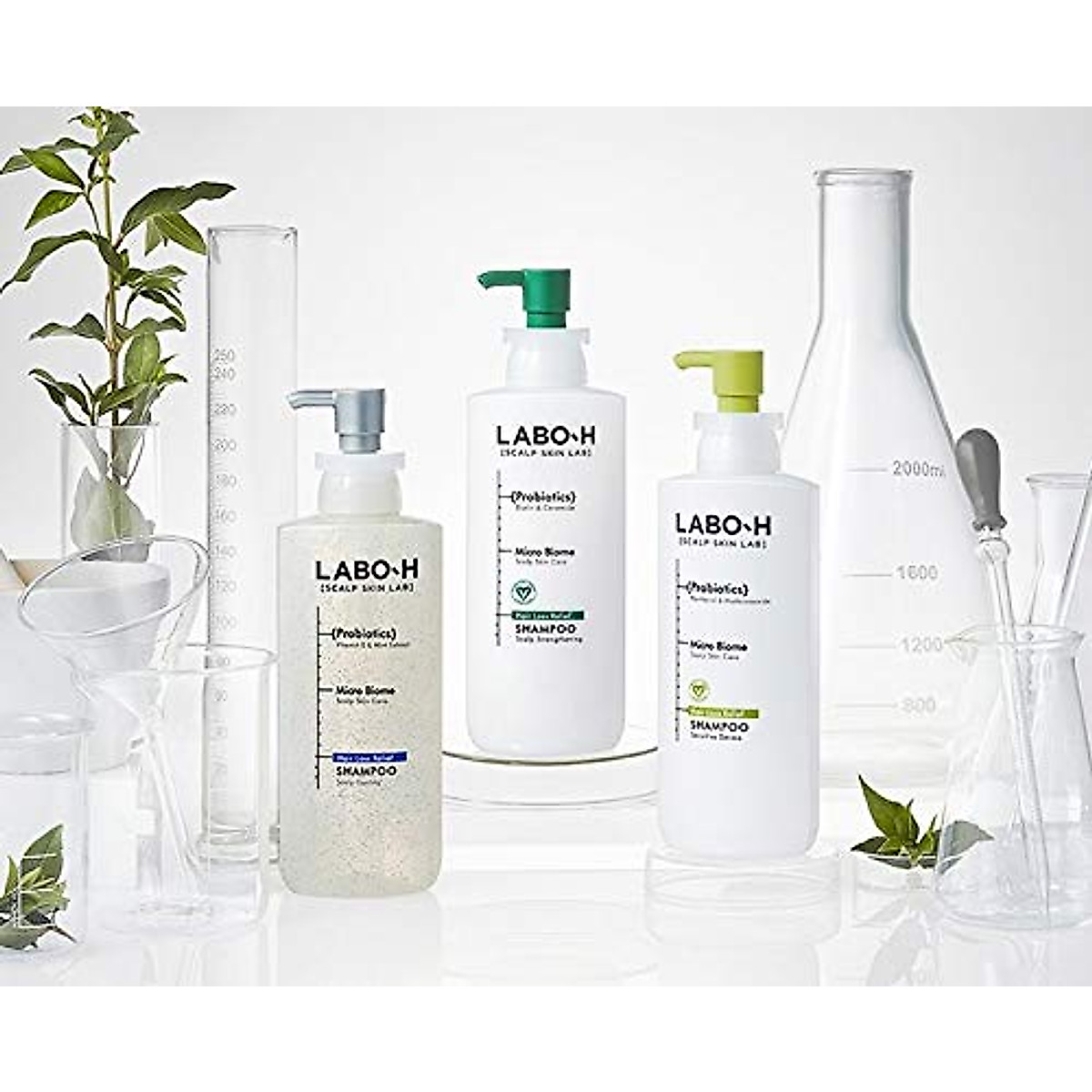 LABO-H Probiotics Hair Loss Symptom Relief Scalp Skin Care Kit, Shampoo Scalp Strengthening 400ml / 13.5 fl oz + Probiotics Hair Loss Symptom Relief Scalp Strengthening Treatment 200ml / 6.8 fl oz