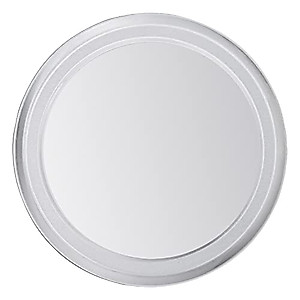 Restaurantware Met Lux 10 Inch Commercial Pizza Pan 1 Coupe Style Pizza Cooking Tray - Heavy-Duty 18-Gauge Aluminum Round Baking Tray Oven-Baking For Pizzas & More