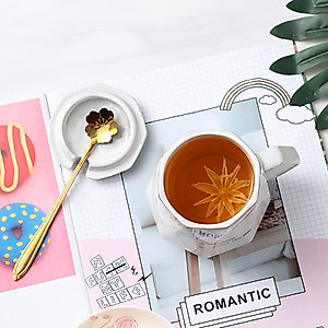 Coffee Warmer for Desk, with Mug Set. Cup Warmer Tea Warmer, Electric Beverage Warmer, Drink Warmer for Cocoa, Tea, Milk Gifts for Father's Day. Mr and Mrs Wedding Gift, Engagement Gift(White)