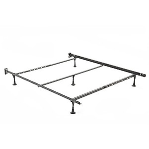 Mattress Solution 10-Inch Medium Plush Eurotop Pillowtop Innerspring Mattress and 8" Split Wood Boxspring/Foundation Set, with Frame, 75" X 48", 1