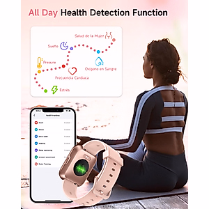 Smart Watch for Men Women(Call Receive/Dial), Alexa Built-in, 1.8" Touch Screen Fitness Tracker with Heart Rate Sleep Tracking, 100 Sports Modes, 5ATM Waterproof Smartwatch for Android iPhone, Pink