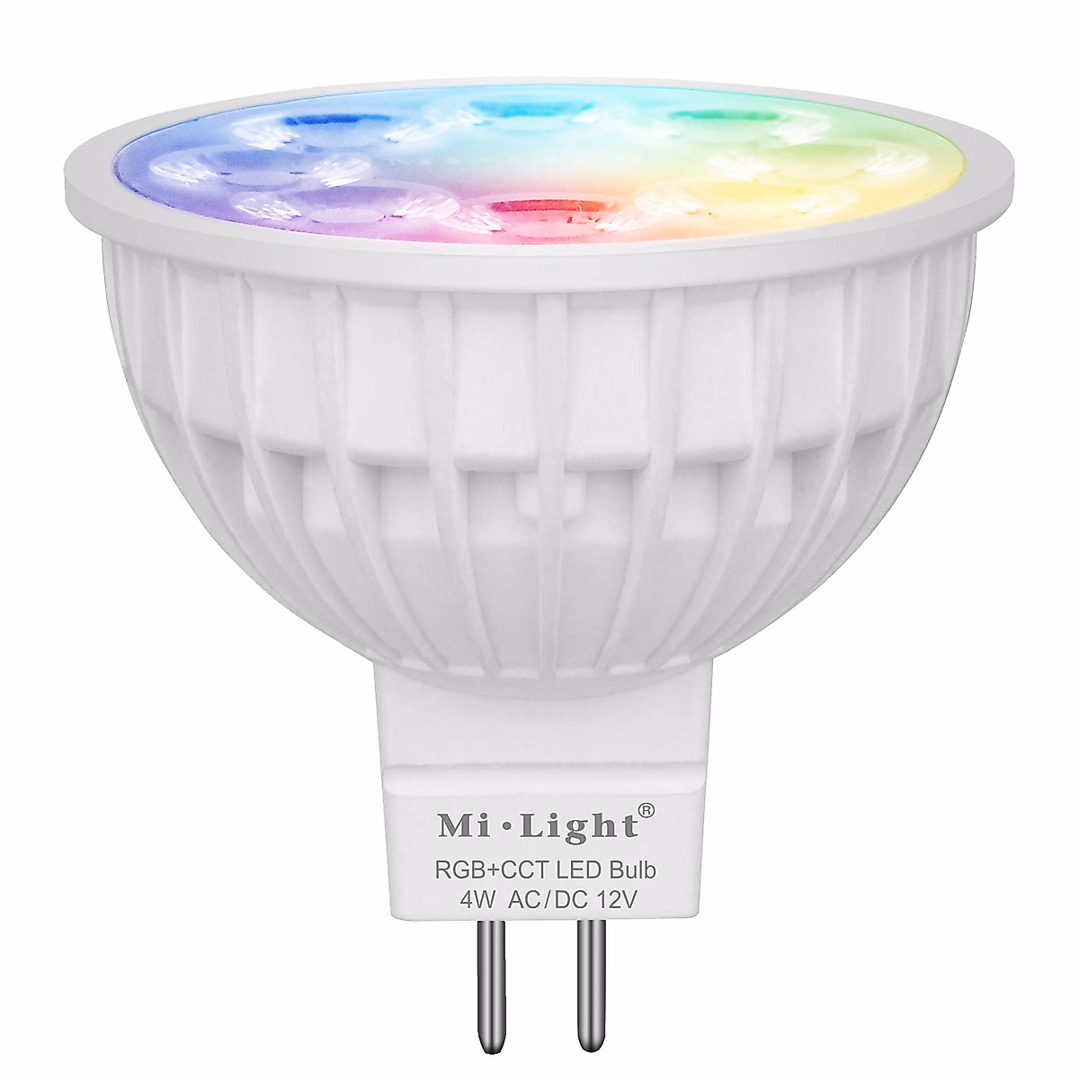 Mi Light MR16 Color Changing LED Spotlight WiFi RGB +CCT 4 Watt Warm White Dimmable (4W MR16)
