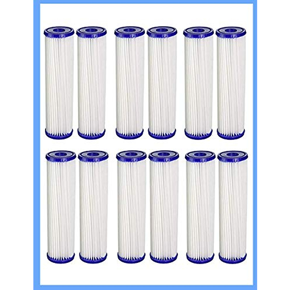 Compatible for Pentek S1 20 Micron Standard 10 x 2.5 Inch Pleated Sediment Water Filter 12 Pk