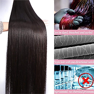 SUIFENGWU 10A Human Hair Bundles 16 18 20 Inch Straight Bundles Human Hair 100% Unprocessed Brazilian Virgin Weave 3 Bundles Double Weft Raw Remy Hair Bundles Deals