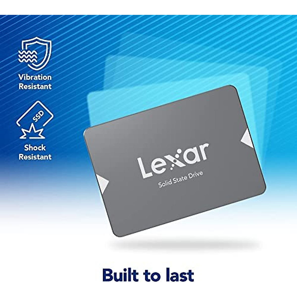 Lexar NS100 256GB 2.5” SATA III Internal SSD, Solid State Drive, Up To 520MB/s Read (LNS100-256RBNA)