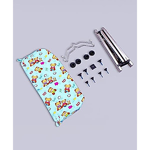 KISSATO Foldable Stainless Steel Infant, Baby Cradle with Non-Woven Storage Bag, Indian Style Palna