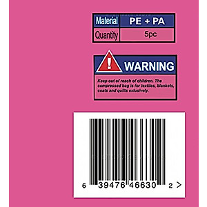 Storage Army [Pack of 5 Mega Jumbo Storage Bags Sealed Compressed Vacuum Bag Save Space Home Organizer & Travel Storage Saver Comforter Bags Protection Against Water | Odor | Mildew | Dust | Insects