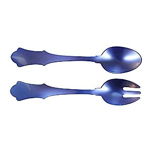 Sabre Paris Old Fashion Salad Servers, Lapis Blue