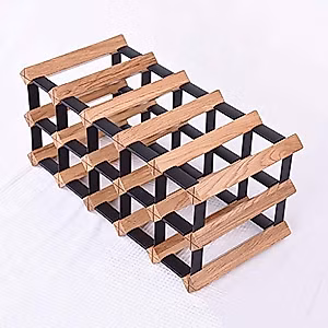TEmkin Wine Rack 15 Bottles Wine Show Wine Storage Rack Cube Cabinets Wine Rack Wine Display Stand Storage Shelf Suspension Solid Wood Grape Wine Cellar Wine Cellar Bar C