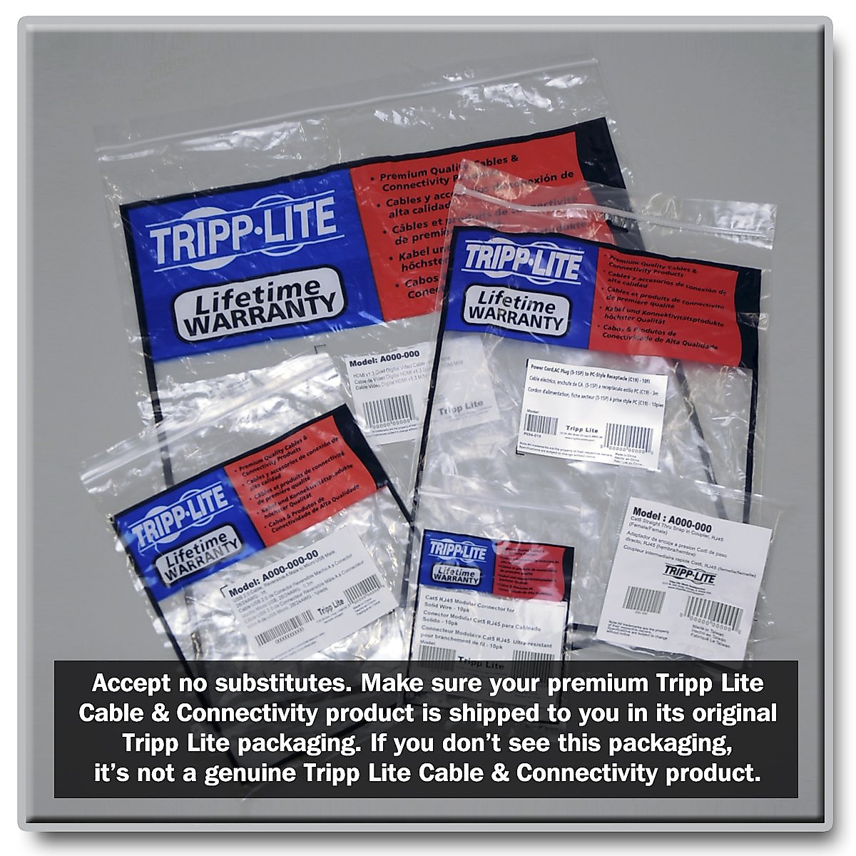 TRIPP LITE Snap in Blank Keystone Jack Insert, 10 Pack, White (N040-010-WH)