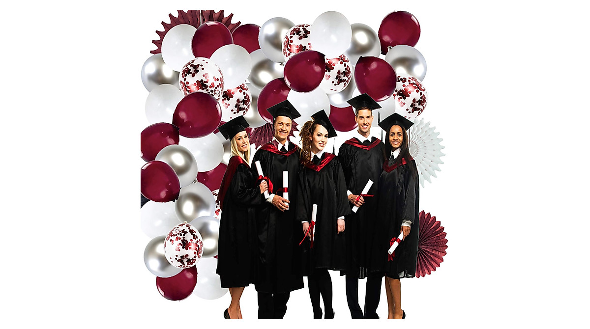Celebrate with Maroon Silver Graduation Decorations 2024