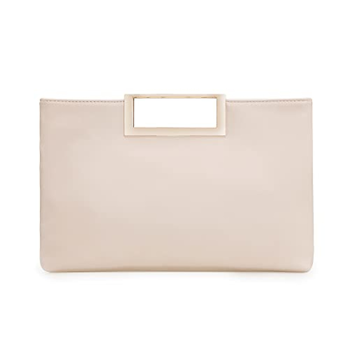 CHARMING TAILOR Fashion PU Leather Handbag Stylish Women Convertible Clutch Purse (Beige)