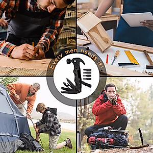 Multitool Hammer Camping Accessories, Multi Tools Cool Gadgets Stocking Stuffers Gifts for Men Dad Husband Grandpa Him Boyfriend Women Fathers Day Birthday Valentines Christmas
