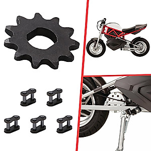 KAMIER 11T Teeth 25H Chain Motor Sprocket with Master Links Replacement for Razor MX650 MX500 SX500 Mcgrath RSF650 Dirt Rocket Bike Kids Electric Scooter Mini Bike Go Kart Cart MY1020 DC Motor Parts